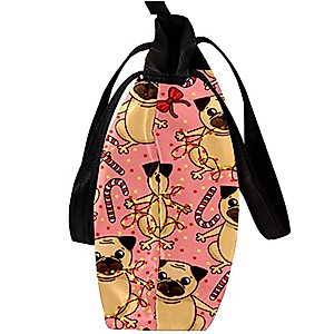 Tote Bag Women Satchel Bag Handbag Stylish Tote Handbag for Women Hobo Bag Fashion Crossbody Bag, Cartoon Animal Pug Pink