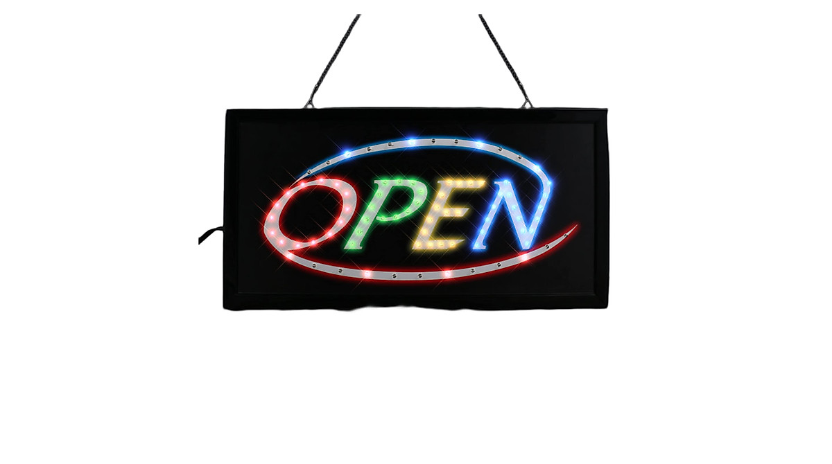 Blinkee Multicolor LED Open Bar Sign - Eye-Catching & Energetic