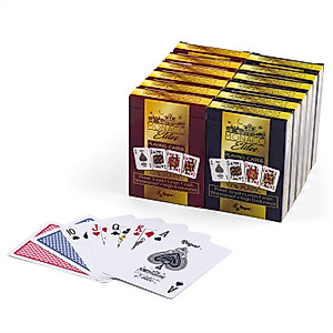Regal Games Monaco Elite 100% Plastic Premium Waterproof Poker Size Playing Cards (2 Pack)