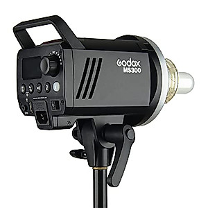 Godox MS300 Studio Strobe 300Ws 110V GN58 5600K Bowens Mount Monolight, Built-in Godox 2.4G Wireless System, 150W Modeling Lamp, Outstanding Output Stability, Anti-Preflash, 1/32 to 1/1 Steps Output