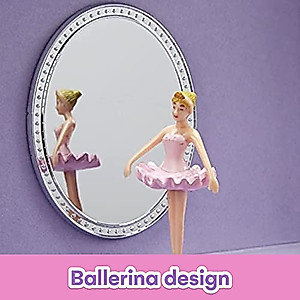Jewelkeeper White and Purple Ballerina Musical Jewelry Box with 2 Pullout Drawers, Swan Lake Tune