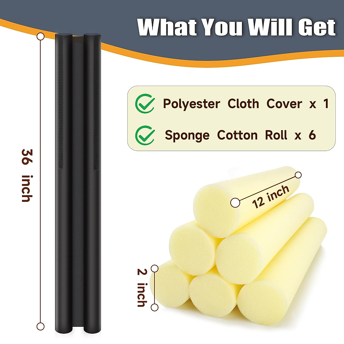 BlissTrends Door Draft Stopper Covers Gaps up to 2", Draft Stopper for Bottom of Door Soundproof, Windproof, Dustproof, Block Light, Insect Resistant, Under Door Draft Stopper 36 Inch (Black)