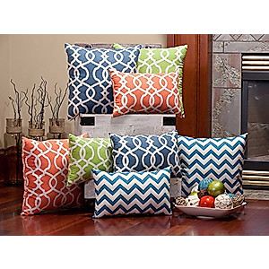 Pillow Perfect - 512761 Lattice Damask Leaf Rectangular Throw Pillow,Green Beige