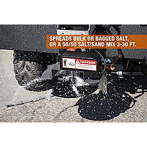 Buyers Products SHPE0750 SaltDogg 0.75 Cubic Yard Electric Poly Hopper Spreader With Standard Chute, Black