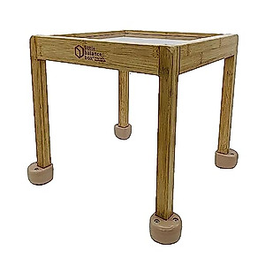 Little Balance Box Push Pull Walker Toy, 2-in-1 No Wheels Spring Feet, Wooden Walker, Girl Boy Toddler Walker with Toddler, Child Activity Table, Tall Beige + Booties