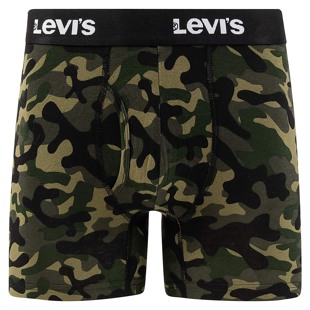 Levi's Boxer Briefs for Men, Cotton Stretch Breathable Men's Underwear 3 Pack Camo/Grey/Black