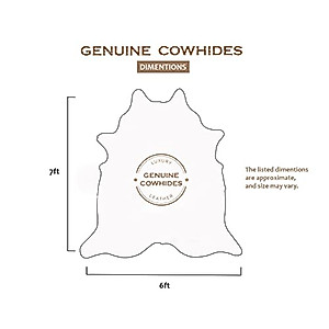 Genuine Cowhides Tricolor White, Brown & Black Rug XL - Premium Cowskin Leather Hide Ideal for Bedroom, Office, and Living Room Approx. 6 X 7ft. 180 cm x 220 cm