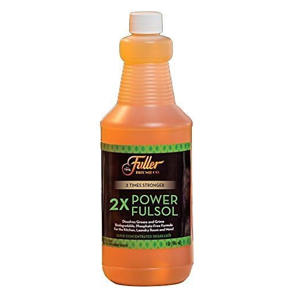 Fuller Brush 2X Power Fulsol Degreaser - Powerful Multi-Surface Degreaser Concentrate - All Purpose Oil, Grease & Grime Cleaner For Bike, Automotive, Grill, Bathroom & Kitchen