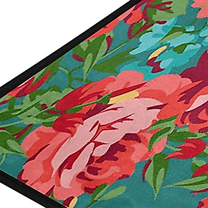 Red Green Rose Kitchen Rugs Bath Rug Runner Comfort Mat Non-Slip Doormats Carpet for Bathroom Indoor 39" X 20"