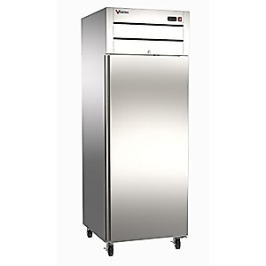 Vortex Refrigeration Freezer 1 Solid Door Commercial Stainless Steel - 23 Cu. Ft.