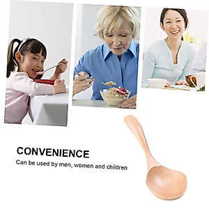 SWOOMEY vintage spoons Wooden Ladle wooden cooking spoons handled soup ladle wooden spoon Salad Spoon kitchen ladle wooden utensils for eating rice spoon wooden shovel old fashioned Bamboo