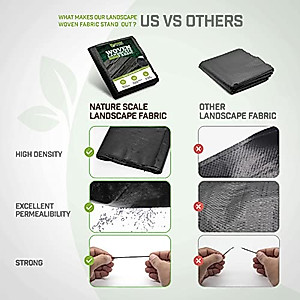 3FT X 50 FT Weed Barrier Landscape Fabric Heavy Duty - Woven Weed Fabric for Gardening - Weed Barrier Fabric for Ground Cover - Weed Mat Garden Tarp to Prevent Weeds