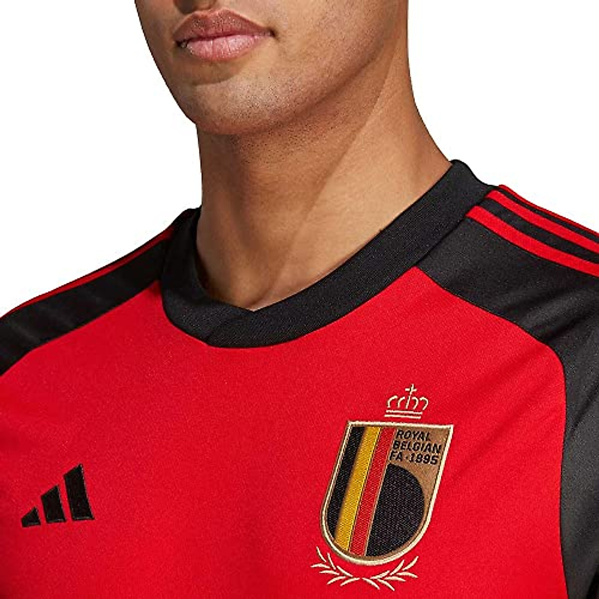 adidas Beligium Home Men's Soccer Jersey World Cup 2022 (M) Red/Black
