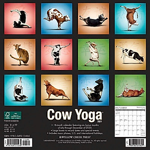 Cow Yoga 2021 Wall Calendar