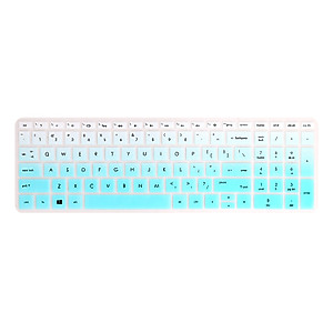 Keyboard Cover Compatible with HP Envy x360 15.6” Series /2020 2019 HP Pavilion 15 HP Pavilion x360 15.6” Series/HP Envy 17 17.3" Series/HP Laptop 15t 17t 17-ca0011nr-by0040nr -Ombre Hot Blue