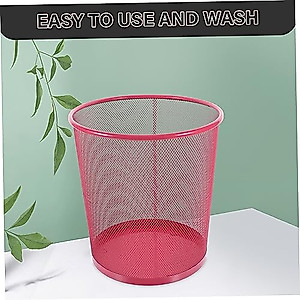VILLCASE Small Wastebasket Small Metal Trash can Storage Box Trash can Small Trash can Office Trash bin Trash can for Bathroom no Cover Home Field Barbed Wire Storage Bins