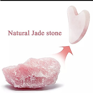 Face Roller Skin Care - Jade Roller Gua Sha Set, Rose Quartz Face Roller | Ultimate Facial Skin Care Products & Beauty Products Tools | Jade Facial Roller for Face and Eye Massager