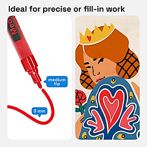 Acrylic Paint Pens for Rock Painting, Stone, Ceramic, Glass, Wood, Fabric, Canvas, Porcelain, Metal. Set Acrylic Paint Markers