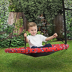 Disney Mickey Mouse 40-Inch Saucer Swing for Kids by Delta Children – Attaches to Swing Sets or Trees – Includes All Necessary Hanging Hardware & Rope