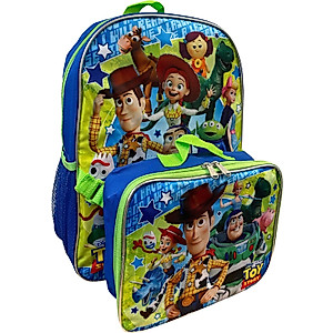 Ruz Group Kid's Licensed 16 Inch Backpack With Removable Lunch Box Set (Toy story)