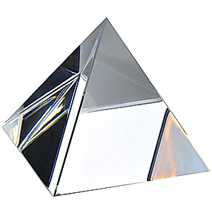 Amlong Crystal Clear Crystal Pyramid 4 inch with Gift Box
