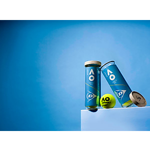 Dunlop Sports Australian Open AO Extra Duty Tennis Balls - Case of 24 cans (72 Balls)