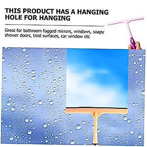 WOONEKY 2pcs for Squeegee Showerrandom Auto Color Scrubbers Convenient Shower Tools Car Window Cleaner Cleaning Scrubber Tool Short Glass Windshield Bathroom Handle Practical