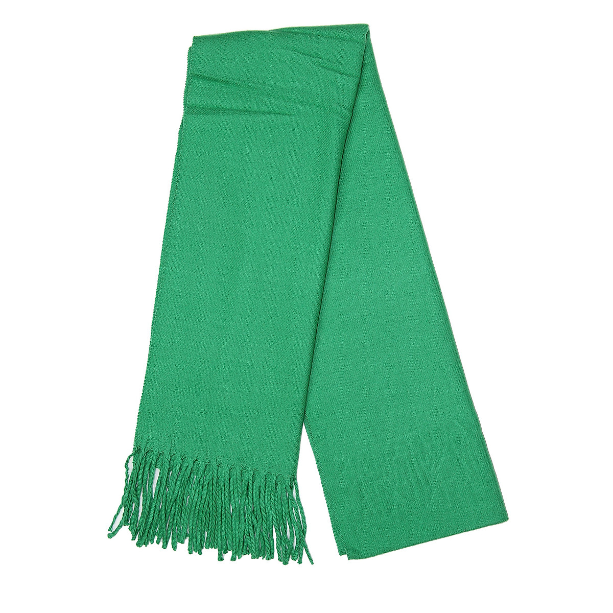 Achillea Solid Color Cashmere Feel Winter Scarf Unisex Soft & Warm Plain Scarf (Kelly Green)