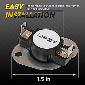 DC47-00018A Dryer High Limit Thermostat by Seentech -Exact fit for Samsung & Kenmore Dryers - Replaces 35001092 503497 AP4201898 AP6008682 PS4205217
