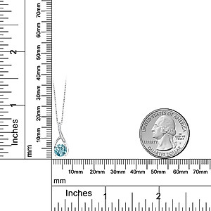 Gem Stone King 925 Sterling Silver 6MM Round Gemstone Birthstone and White Diamond Necklace | Infinity Pendant Necklace for Women | With 18 Inch Chain