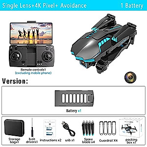X6 Pro Foldable Dual Camera Drone With 4K HD - WiFi FPV Live Video, Altitude Hold, One Key Take Off/Landing, APP Control, Headless Mode, RC Mini Plane Toys, Gifts For Beginner Kids Adult ( Color : 1 ,