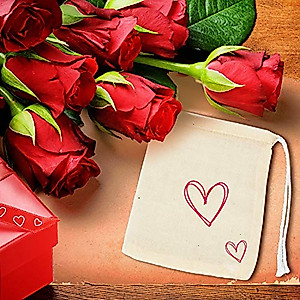 Tatuo 50 Pieces Drawstring Bags Muslin Bag Sachet Bag for Home Supplies (3 by 4 Inches)