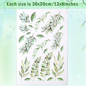 276 Pieces Country Leaves Peel and Stick Wall Decals Leaves Wall Decals Modern Wall Art Decals Temperate Leaves Wall Decals Stickers Fresh Leaf Wall Decals Plants Tree Leaves for Kids Nursery Room