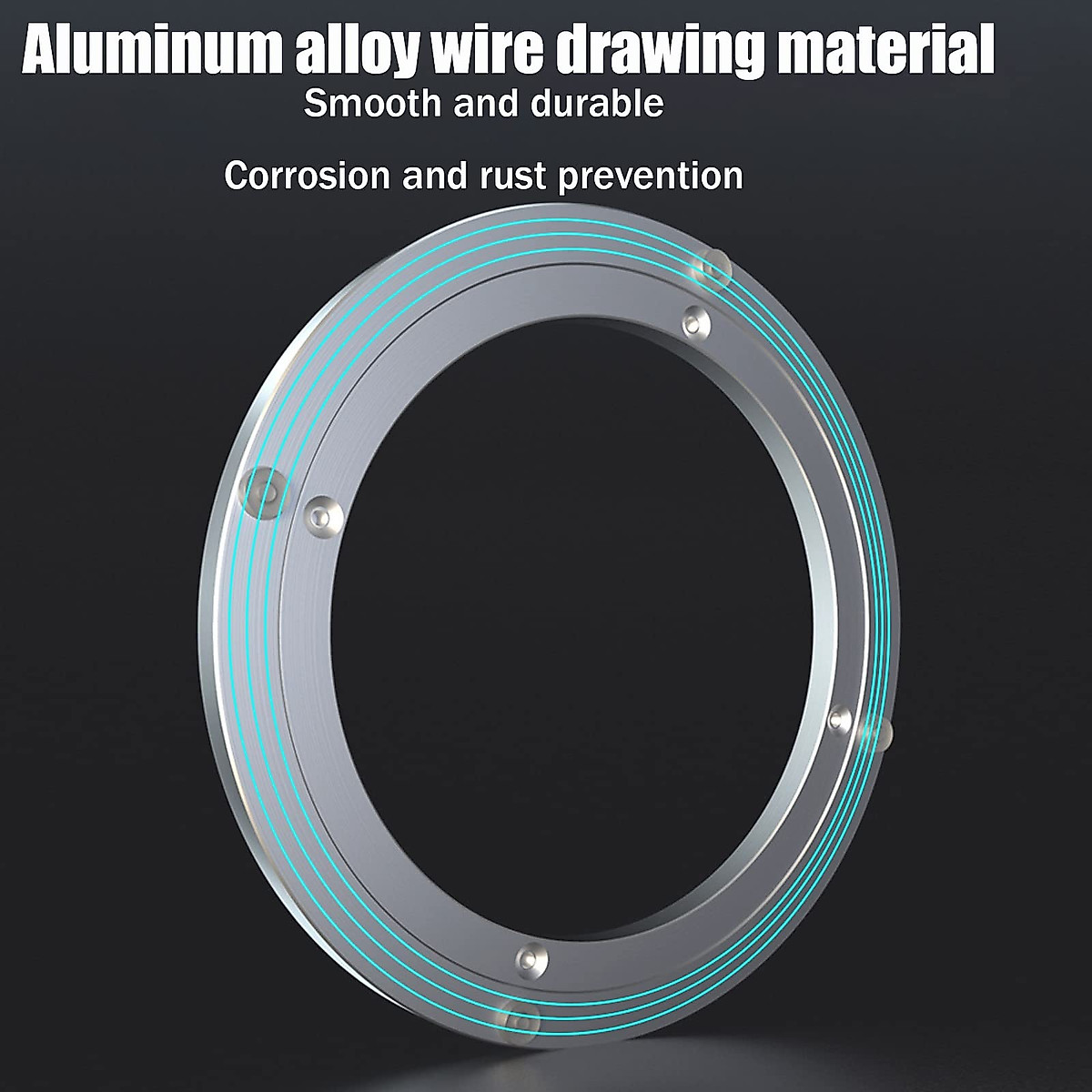 8-28 Inch Aluminium Lazy Susan Turntable Bearing Round Table Swivel Base Rotating Bearing Turntable 360 Degree Rotating For Dining Table TV Computer Monitor