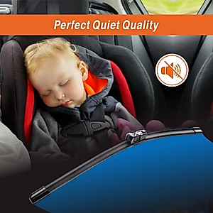 WOWIPER Factory Wipers for Volvo S60 2011-2018 S80 2007-2016 V60 2013-2014+More, 26"/20" (PACK of 2) Top Lock 19mm Windshield Wiper Blades