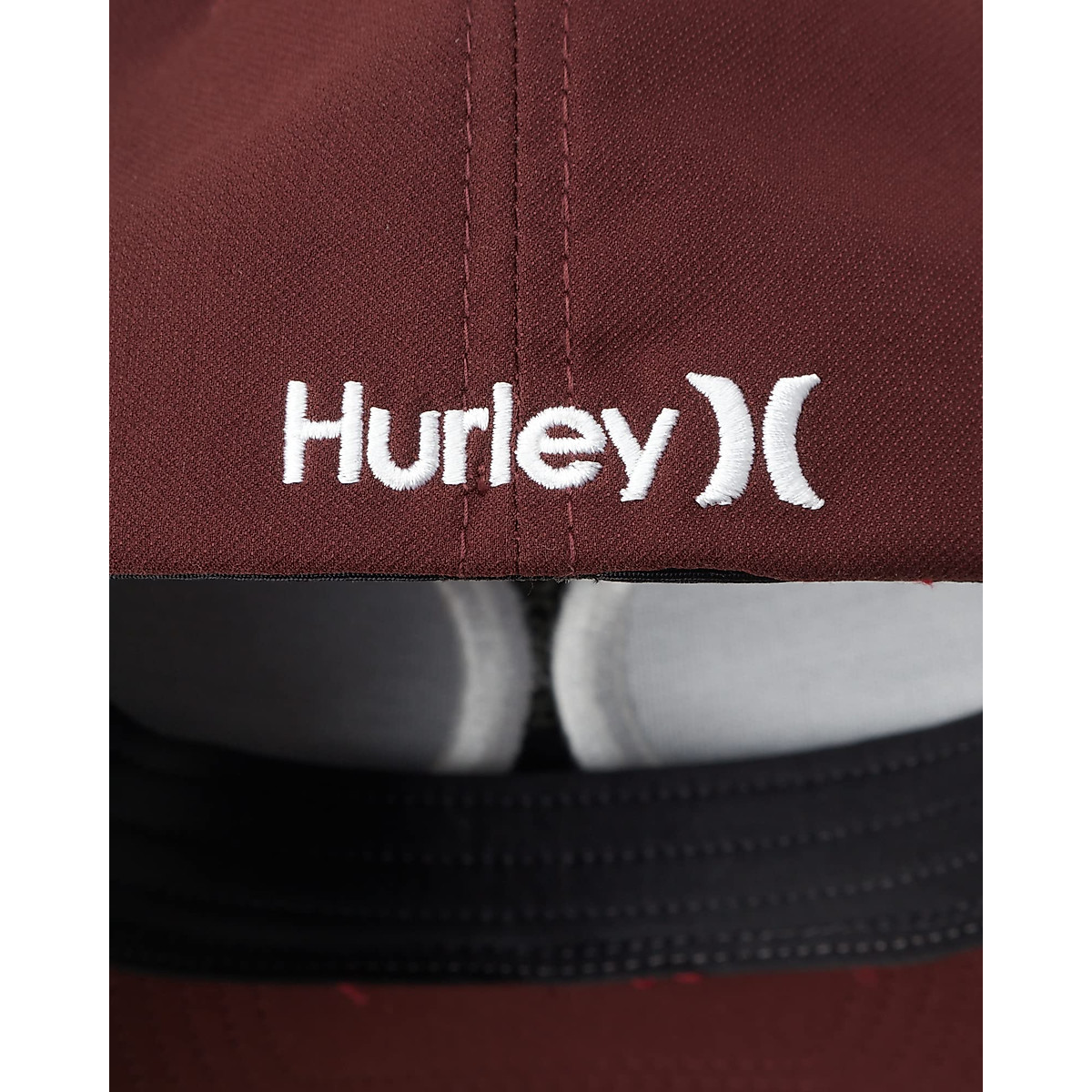 Hurley Men's H20 Dri One & Only Flexfit Baseball Cap, Size Large-X-Large, Burgundy