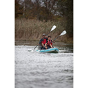 TAHE 11'6 Beach SUP-Yak 2-in-1 Tandem Inflatable Kayak + Paddle Board Complete Package,Blue