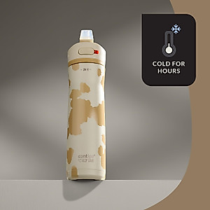 Contigo x Ally Love Stainless Steel Vacuum-Insulated Water Bottle with AUTOSPOUT Easy-Clean Lid, Leak-proof Drinking, Keeps drinks cold for 24 hours, BPA-Free, 24oz., Ashland Chill 2.0, Oatmilk