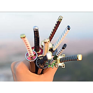 Batustou Mini Katana Sword Keychains 9inch Sword Metal Weapon Model with Stand Anime Figure For Men Devil Hashibira Inosuke Key Chain Cosplay