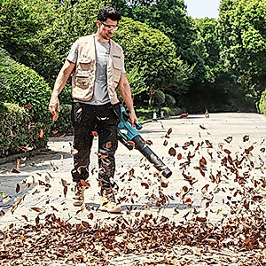 Berserker 20V Leaf Blower Cordless 4.0Ah Battery Operated and Fast Charger Included,Powerful 450CFM 110MPH Electric Powered Handheld Variable-Speed Yard Blower for Lawn Care,Snow Blowing,Dust Cleaning