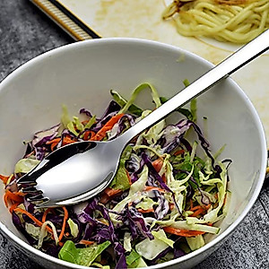 6-pack 18/10 Stainless Steel Sporks for Everyday Use, Back to school lunch supplies Camping Hiking Heavy Duty Flatware set,7.6-inch (M)