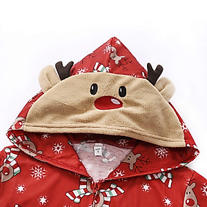 Yuemengxuan Christmas Family Pajamas Matching Sets Deer Onesies Jumpsuits Baby Kids Adults Women Men Pjs Sleepwear Homewear Outfits(A,Women,Medium)