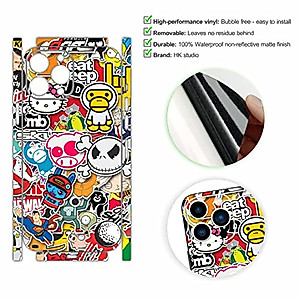HK Studio Sticker Bomb Skin Decal (Not Case) for iPhone 13 Pro Max - No Bubble, Slim, Waterproof - Protecting & Personalizing iPhone's Back, Camera, Frame