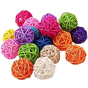 Decorative Rattan Ball, Used for Bowl Center Piece, Bird Toy, Table Decoration, 24PCS Rattan Decorative Bough Ball, Spherical Bowl Filler, vase Filler, Home Decoration