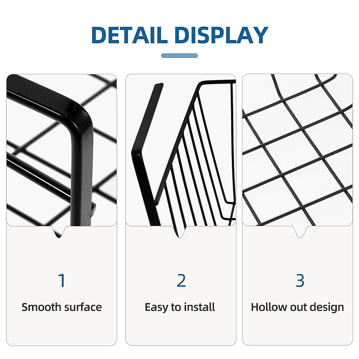 SOLUSTRE Fridge Drawer 2pcs Storage Rack Partition Wrought Iron Storage Basket Cupboard Shelf