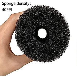 Xiaoyztan 6Pcs 6.0 x 2.5 Inch Aquarium Pre-Filter Sponges Foam Filter Cartridges with 0.8" Hole Diameter (Black)