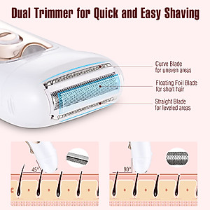 Epilator for Women - 3 in 1 Epilators Hair Removal for Women with Lady Shaver and Callus Remover, Electric Tweezers Face Hair Remover for Legs, Bikini, Arms