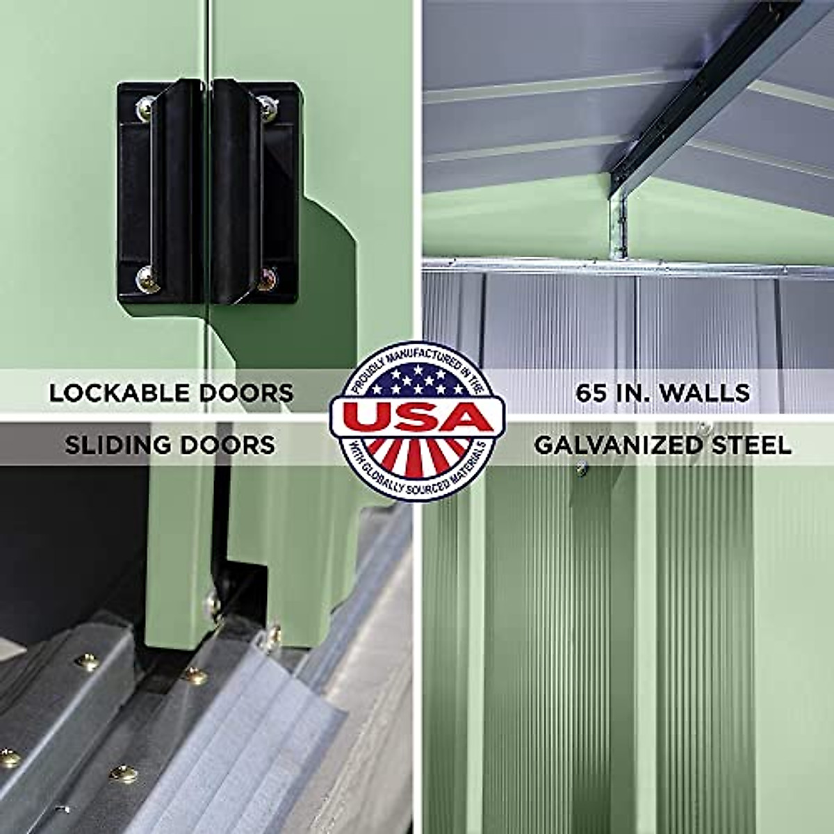 Arrow Classic Steel Storage Shed, 10x14, Sage Green