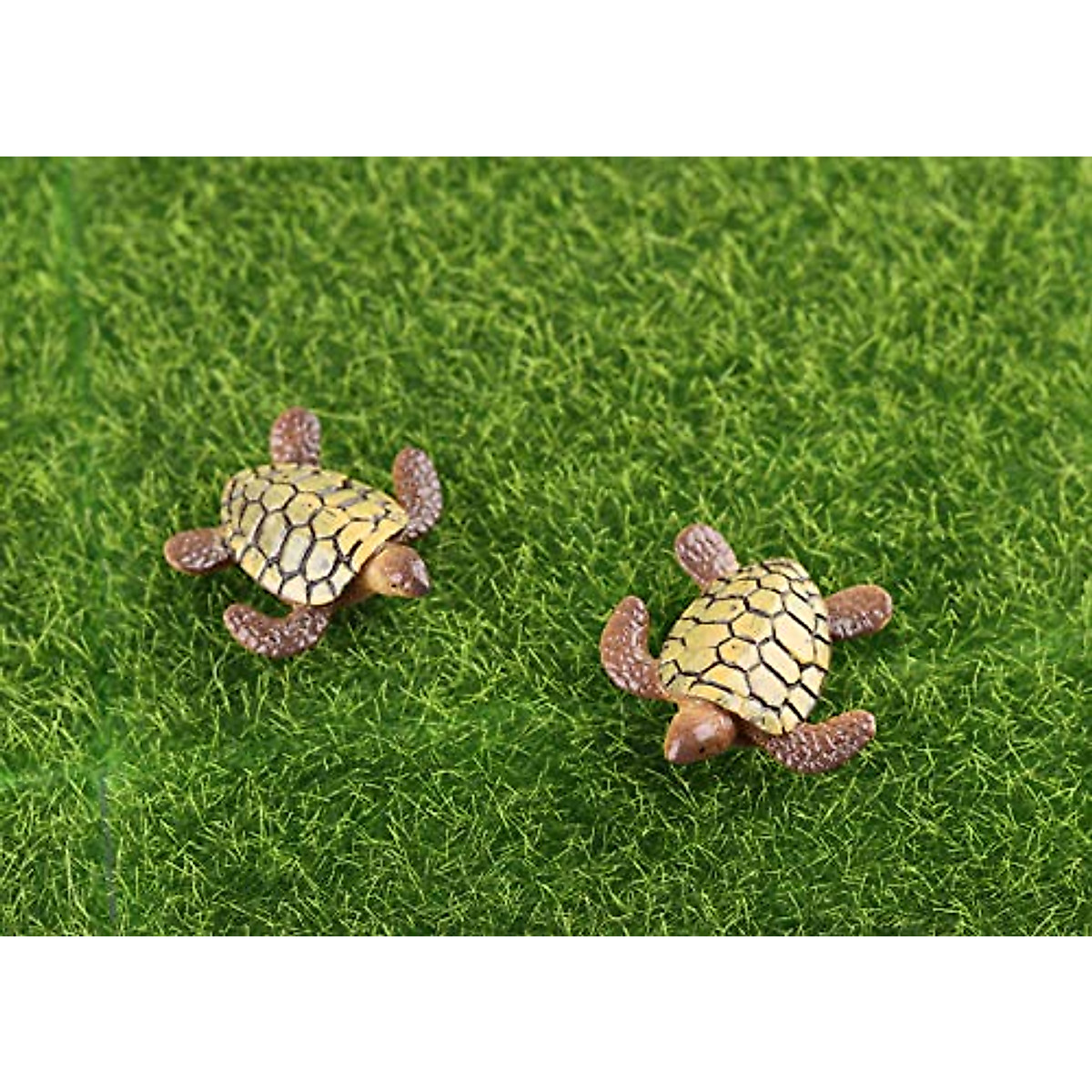 Exasinine 10 Pcs Sea Turtle Miniature Turtle Statue  Resin Figurines Fairy Garden Accessories Cake Toppers Decoration Set for Succulent Planter Moss Landscape DIY Terrarium Home Décor