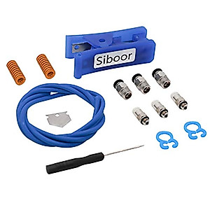 Capricorn Upgrade Bowden PTFE Tubing XS Series 1 Meter for 1.75mm Filament with Teflon Tube Cutter& 3X PC4-M6 3X PC4-M10 Pneumatic Fittings for Creality Ender 3/Pro 5 CR-10/10S 3D Printer